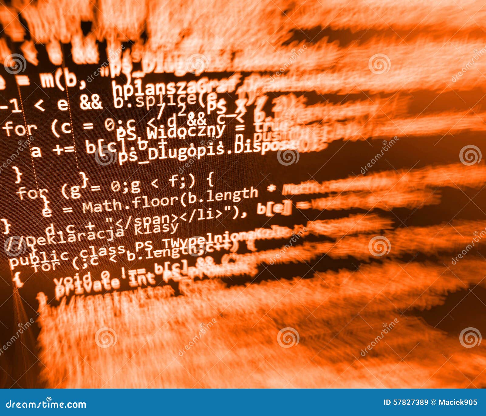 Programming Coding Source Code Screen Stock Image Image Of Data Black 57827389