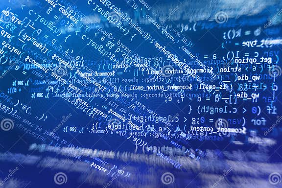 Programming Coding Source Code Screen. Stock Illustration ...