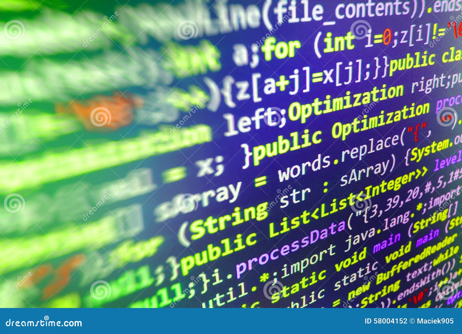 Programming Coding Source Code Screen. Stock Photo - Image of design, electronics: 58004152