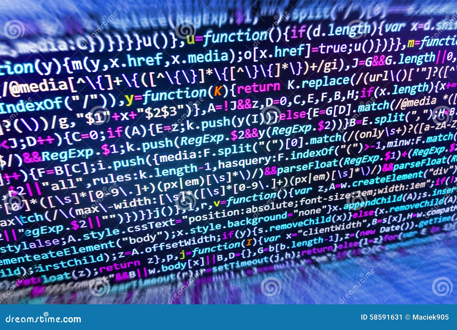 Programming Coding Source Code Screen. Stock Illustration - Illustration of computer, electronic ...
