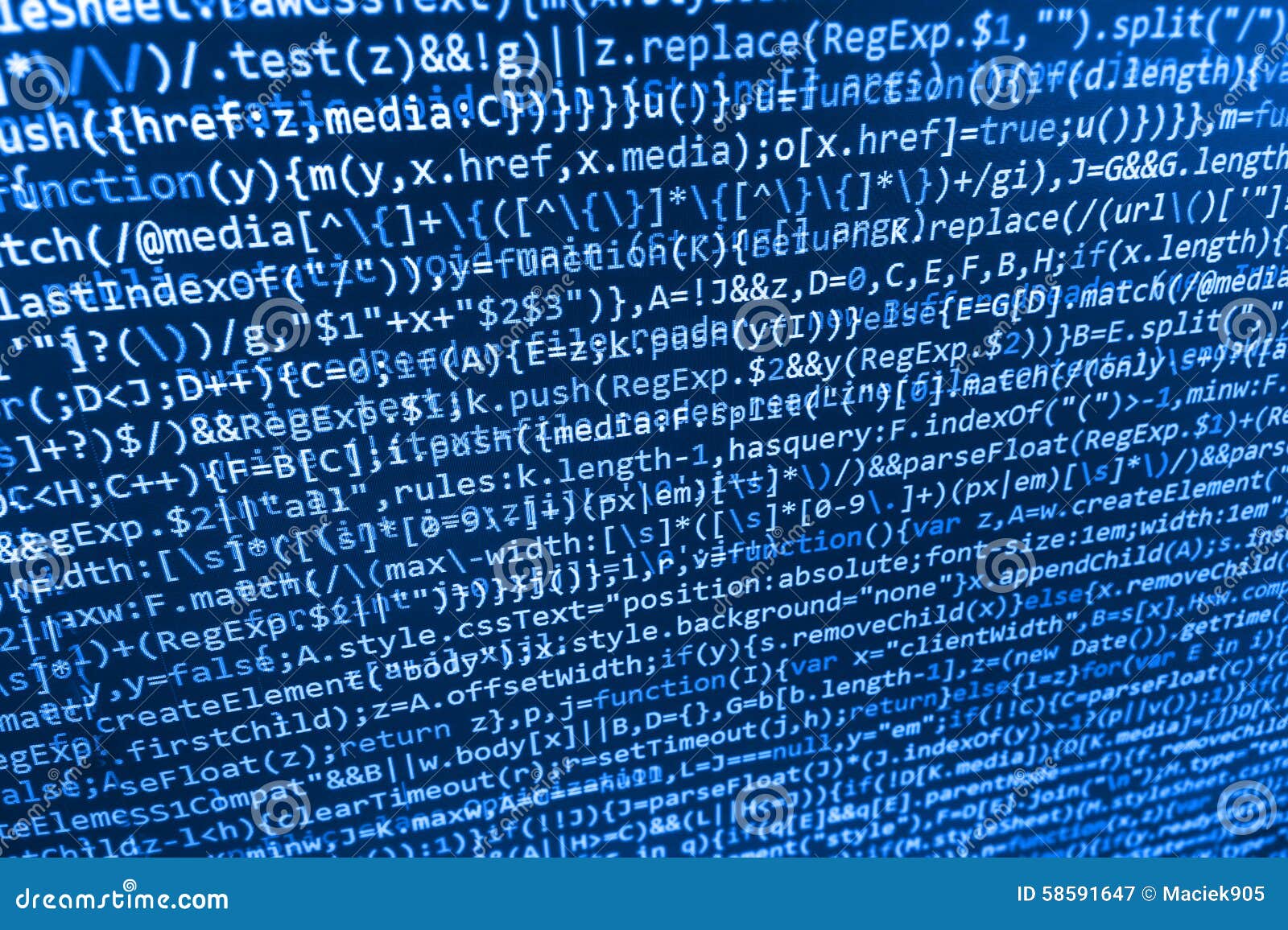 Programming Coding Source Code Screen Stock Illustration