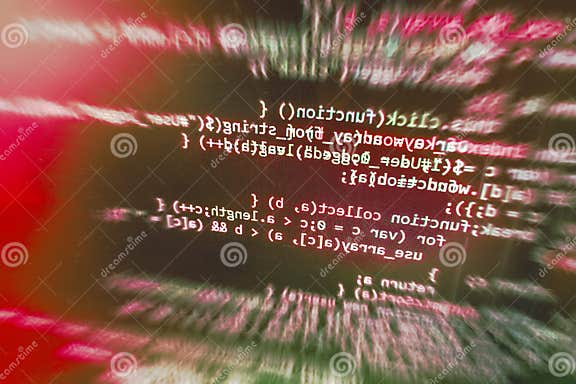 Programming Coding Source Code Screen. Stock Photo - Image of button, coding: 58775670