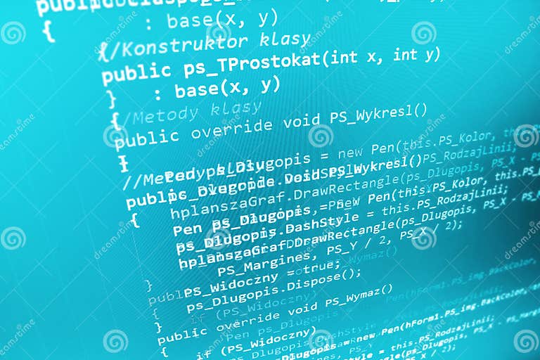 Programming Coding Source Code Screen Stock Illustration 6529