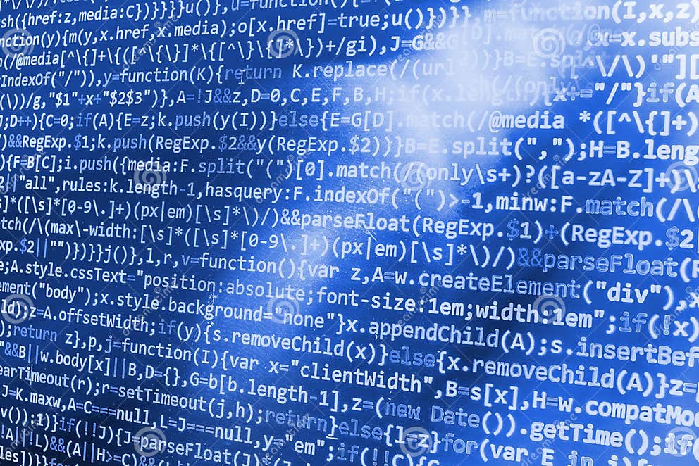 Programming Coding Source Code Screen. Stock Illustration ...