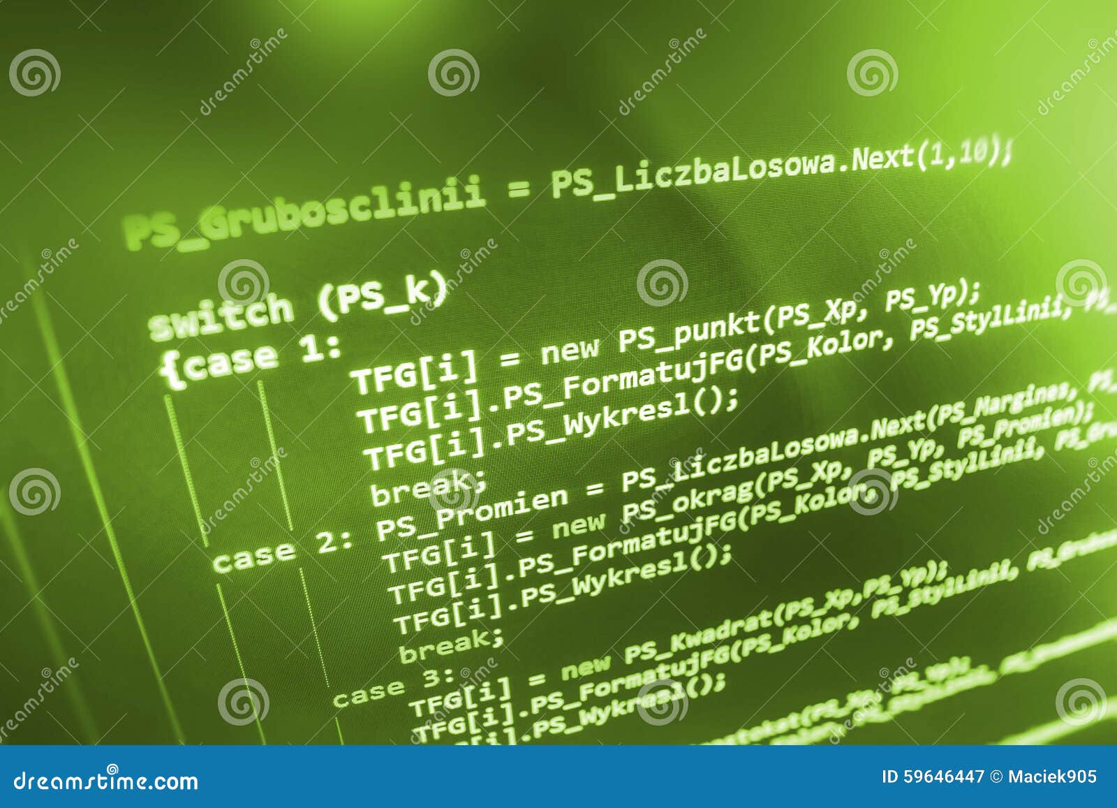 Programming Coding Source Code Screen Stock Image Image Of Design
