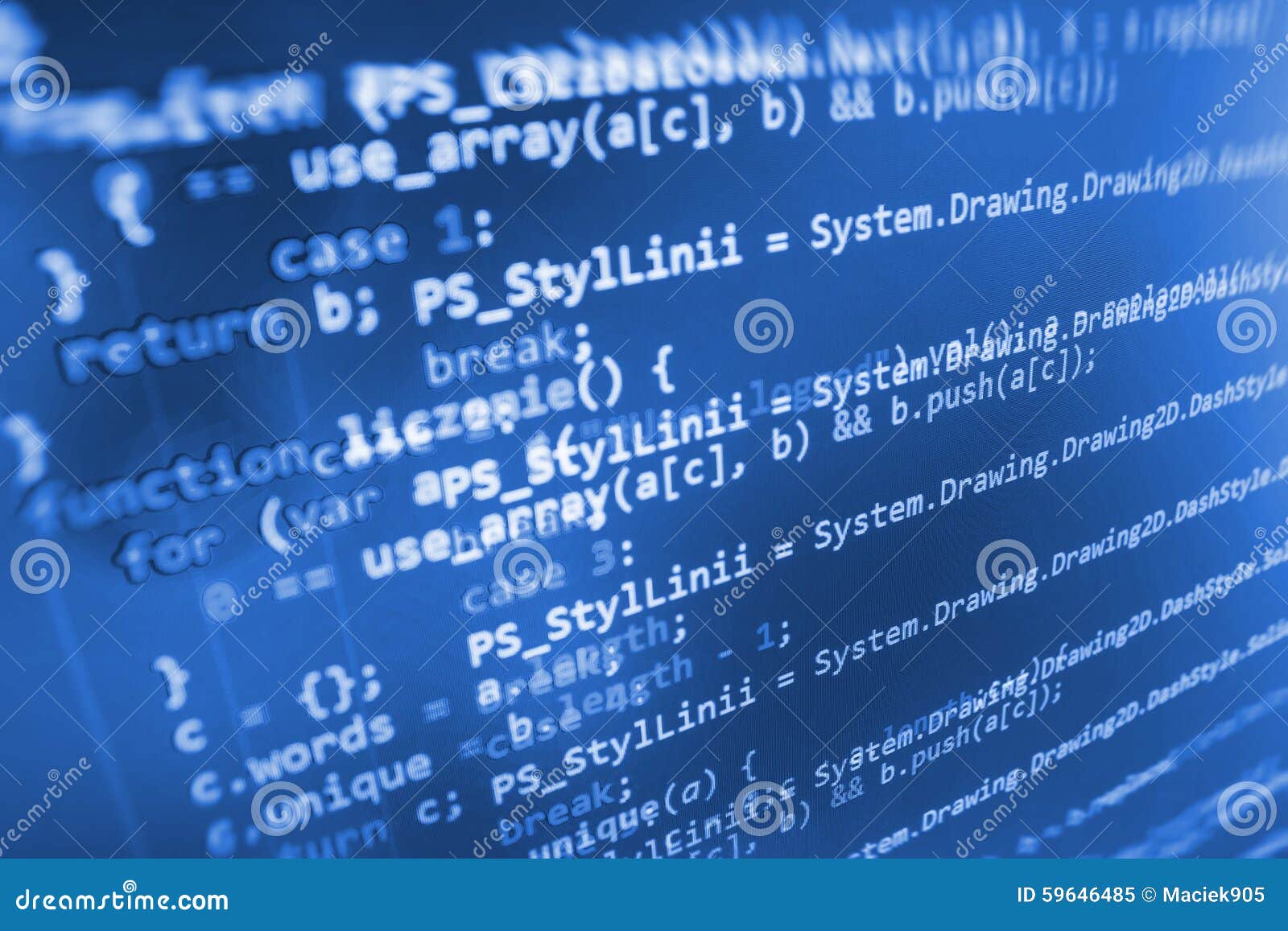 Programming Coding Source Code Screen. Stock Image - Image of data, computer: 59646485