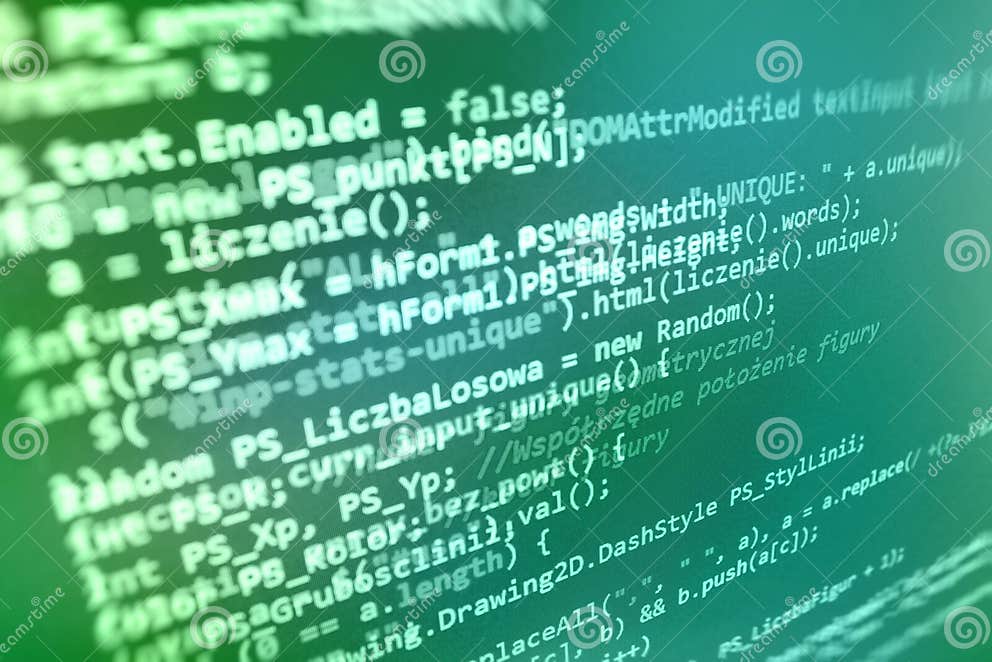 Programming Coding Source Code Screen Stock Illustration 9551