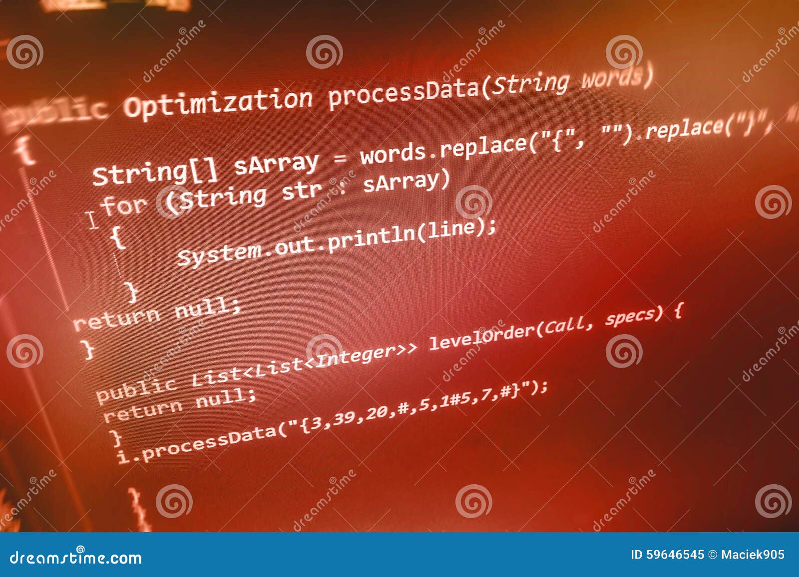 Programming Coding Source Code Screen Stock Image Image Of Application Binary 59646545