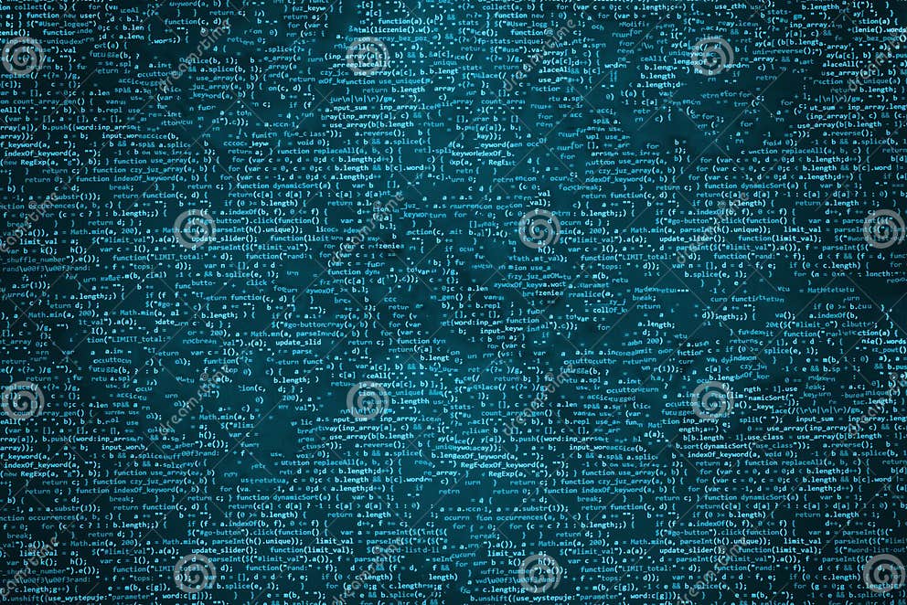 Programming Coding Source Code Screen. Stock Illustration - Illustration of binary, command ...