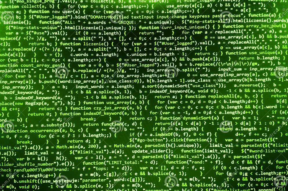 Programming Coding Source Code Screen Stock Illustration 5157