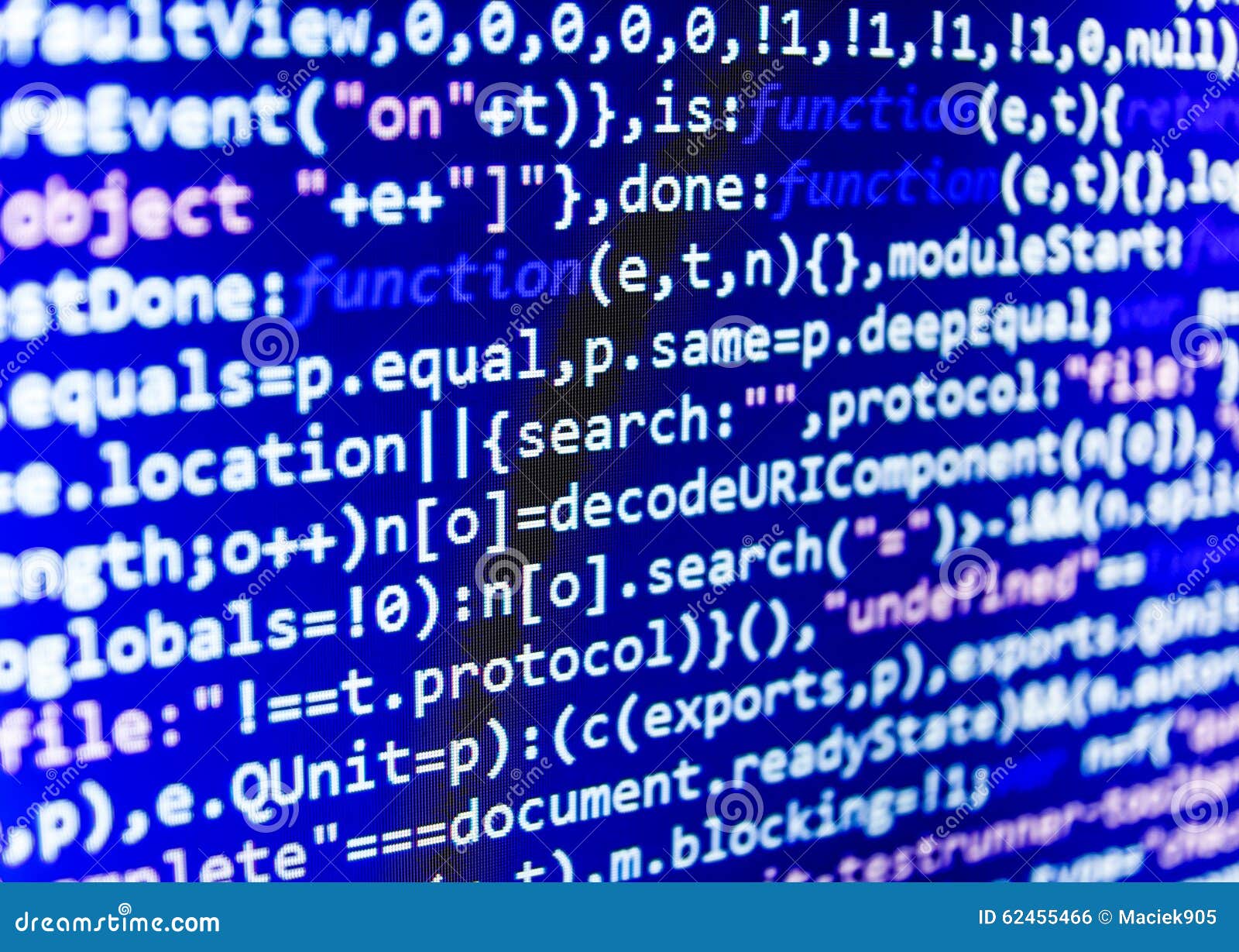 Programming Coding Source Code Screen. Stock Illustration ...