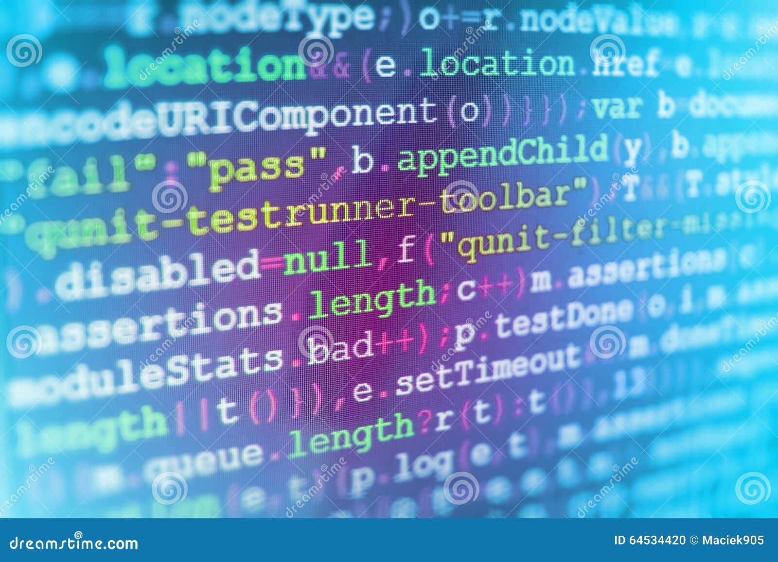 Programming Coding Source Code Screen. Stock Illustration - Illustration of communication ...