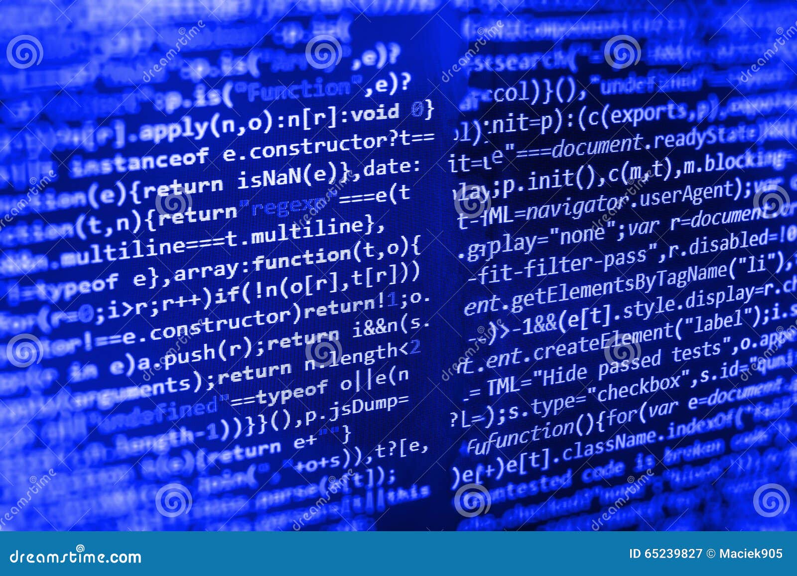 Programming Coding Source Code Screen. Stock Image - Image of binary, computer: 65239827