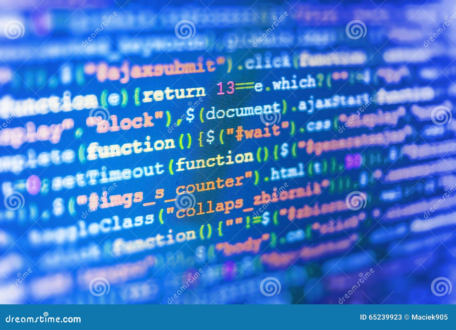 Programming Coding Source Code Screen. Stock Image - Image of concept, development: 65239923