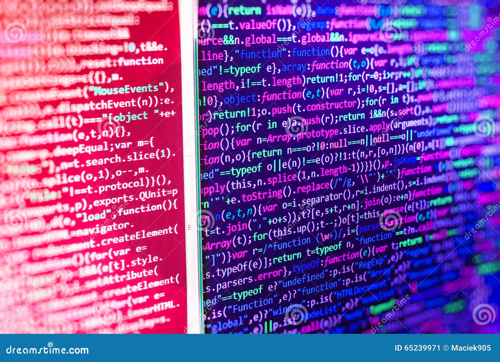 Programming Coding Source Code Screen Stock Image Image Of Abstract Cyber 65239971 8795