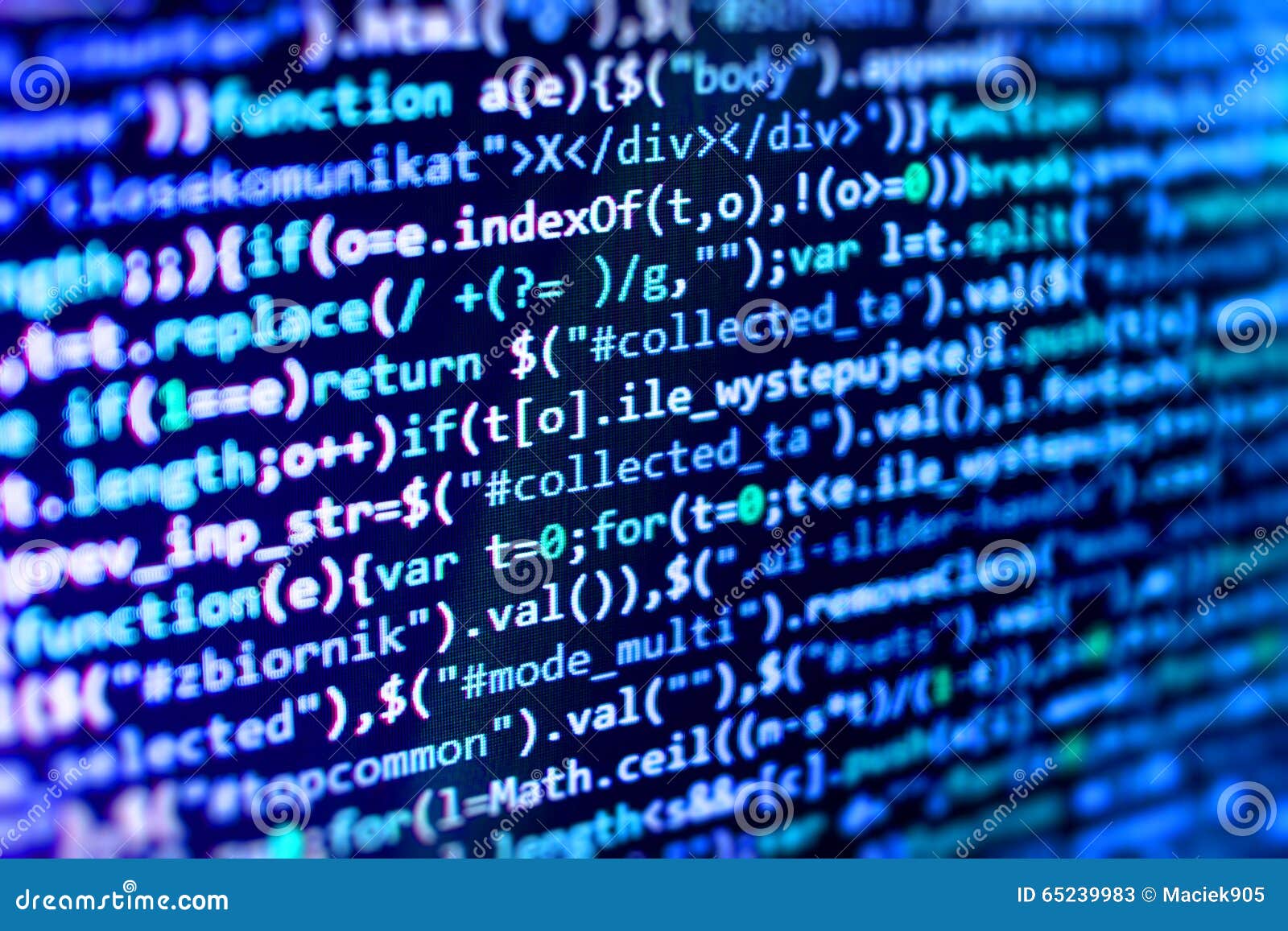Programming Coding Source Code Screen Stock Image Image Of Command Developer 65239983 6966