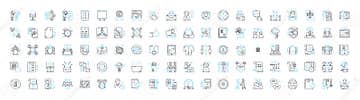 Programming Coding Vector Line Icons Set. Programming, Coding ...
