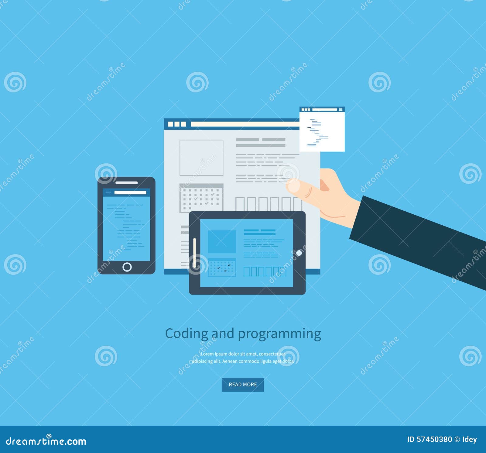 Programming And Coding Web Development And Search Stock Vector Illustration Of Coding Data