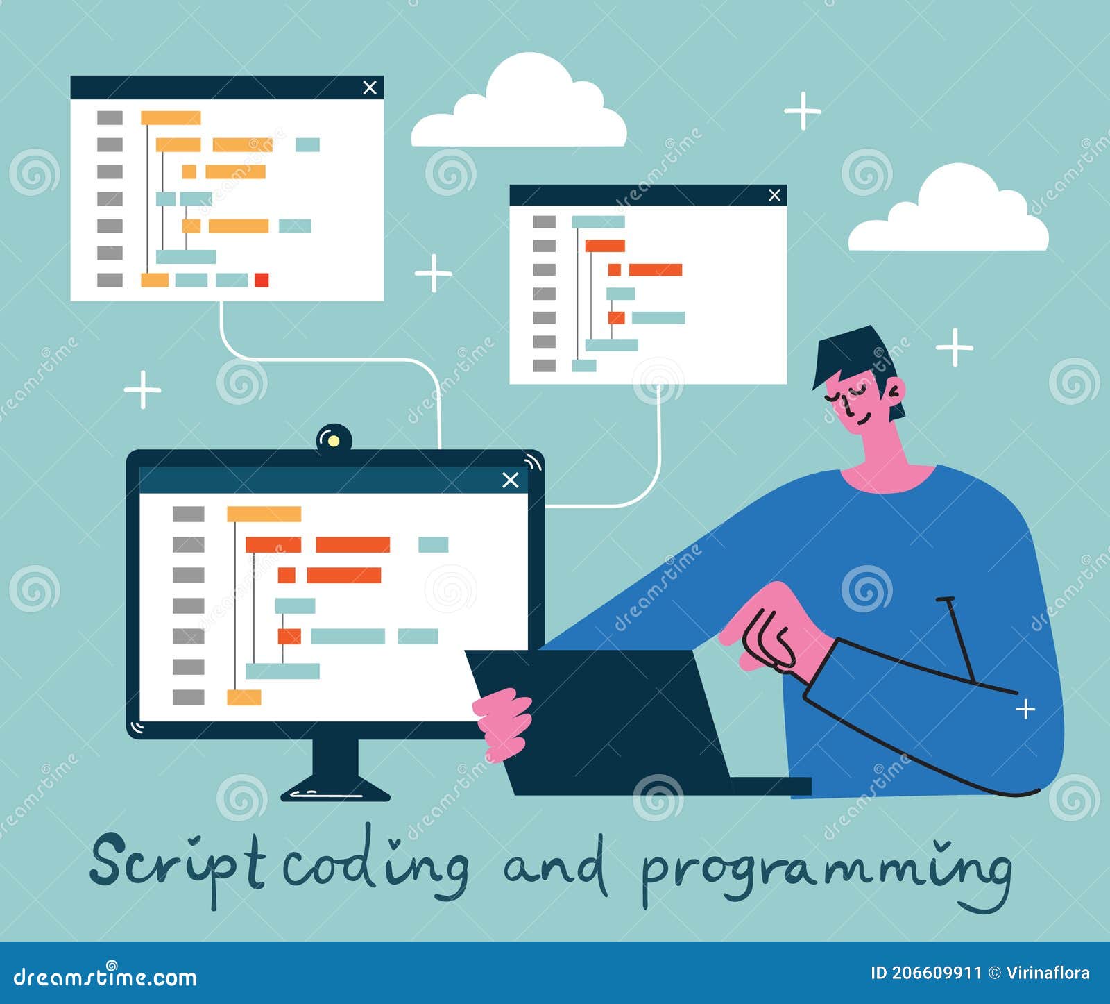 Programming And Coding Website Development Web Designflat Design 8028