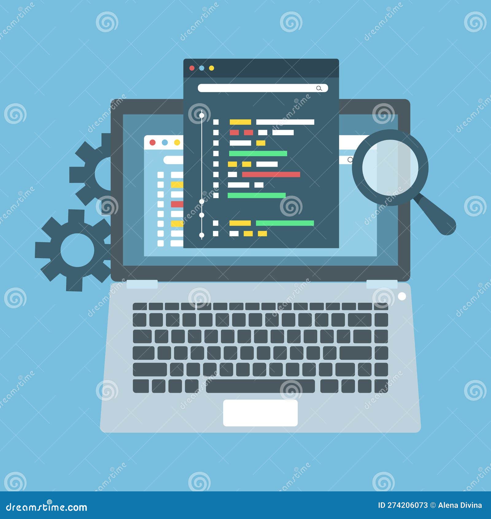 Programming 3 stock vector. Illustration of cyberspace - 274206073