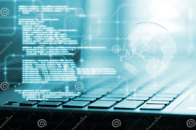 Programming Concept. Computer Software Script Binary Coding Snippet on ...