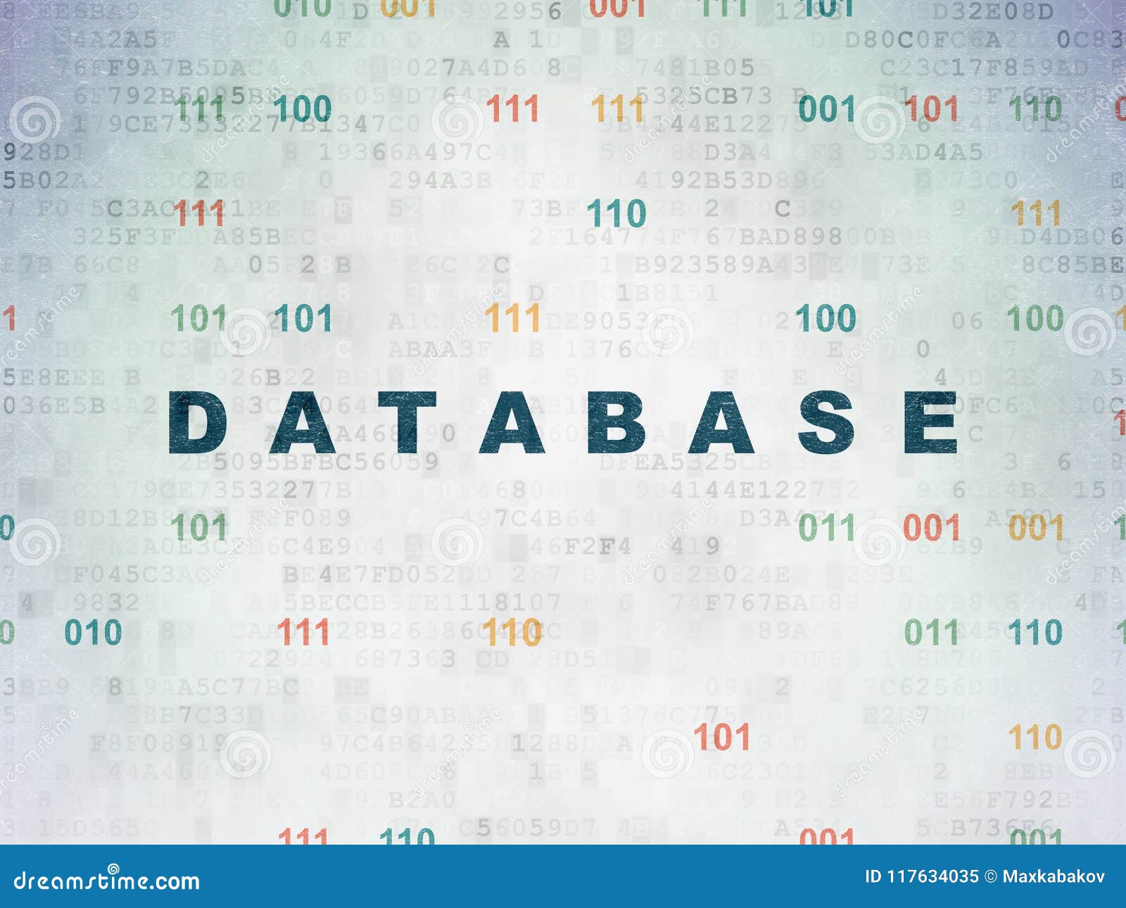 Programming Concept: Database on Digital Data Paper Background Stock ...