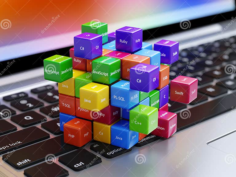 Programming concept stock illustration. Illustration of operation ...