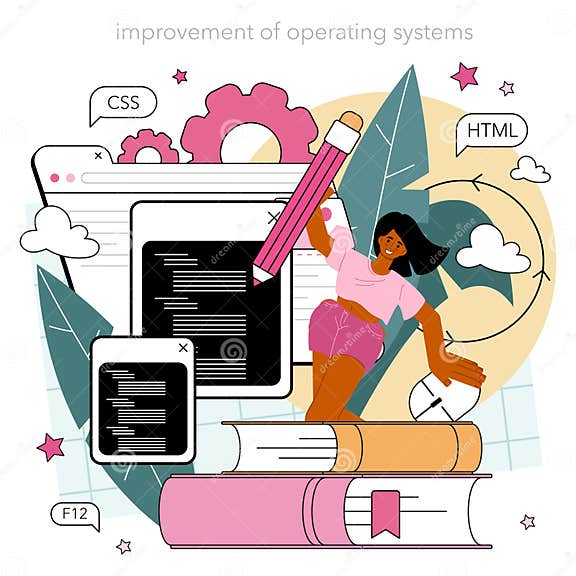 Programming Concept Idea Of Coding Testing And Writing Program Stock Vector Illustration Of
