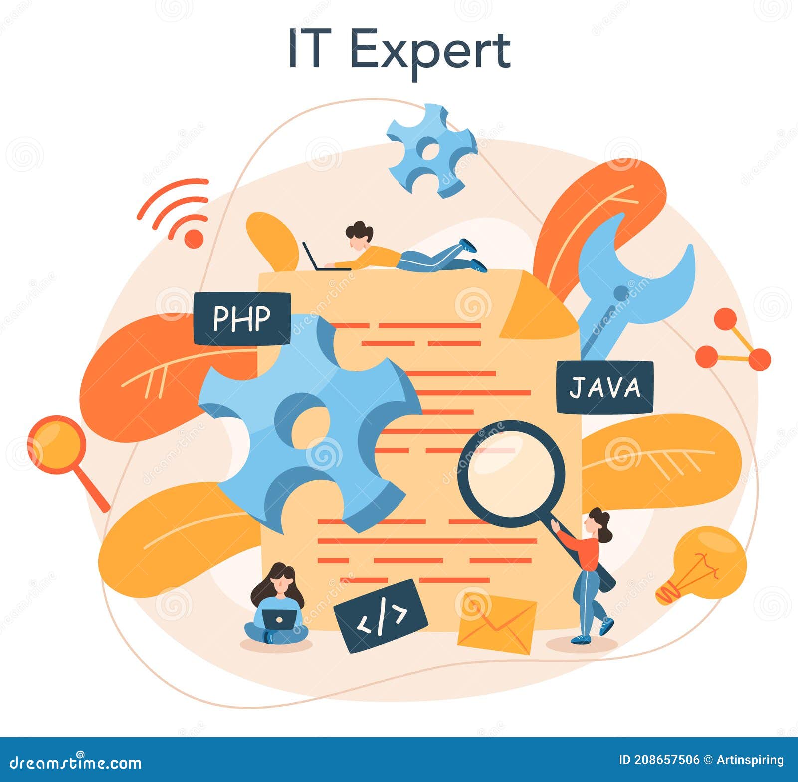Programming Concept Idea Of Working On The Computer Coding Stock