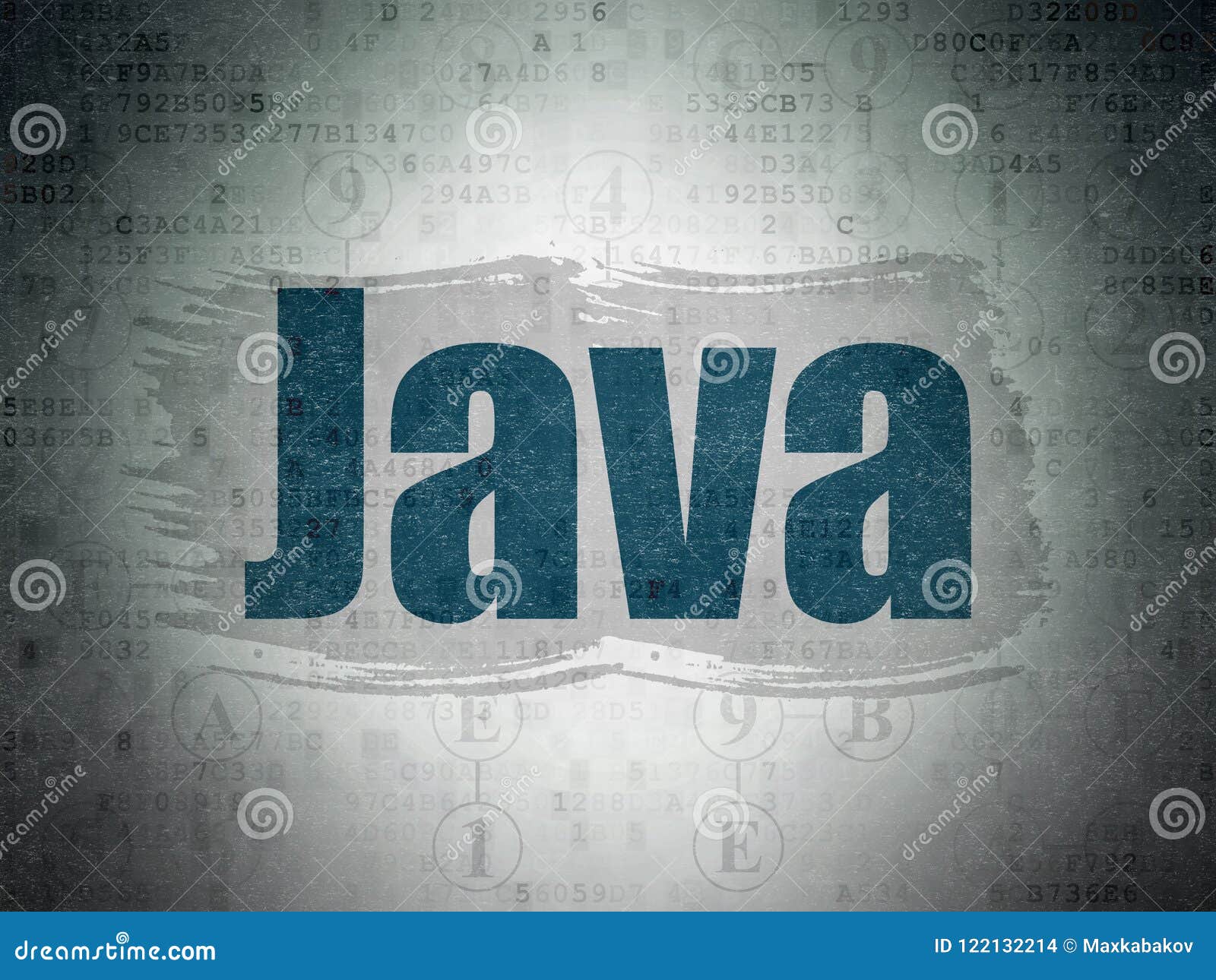 Programming Concept: Java on Digital Data Paper Background Stock ...