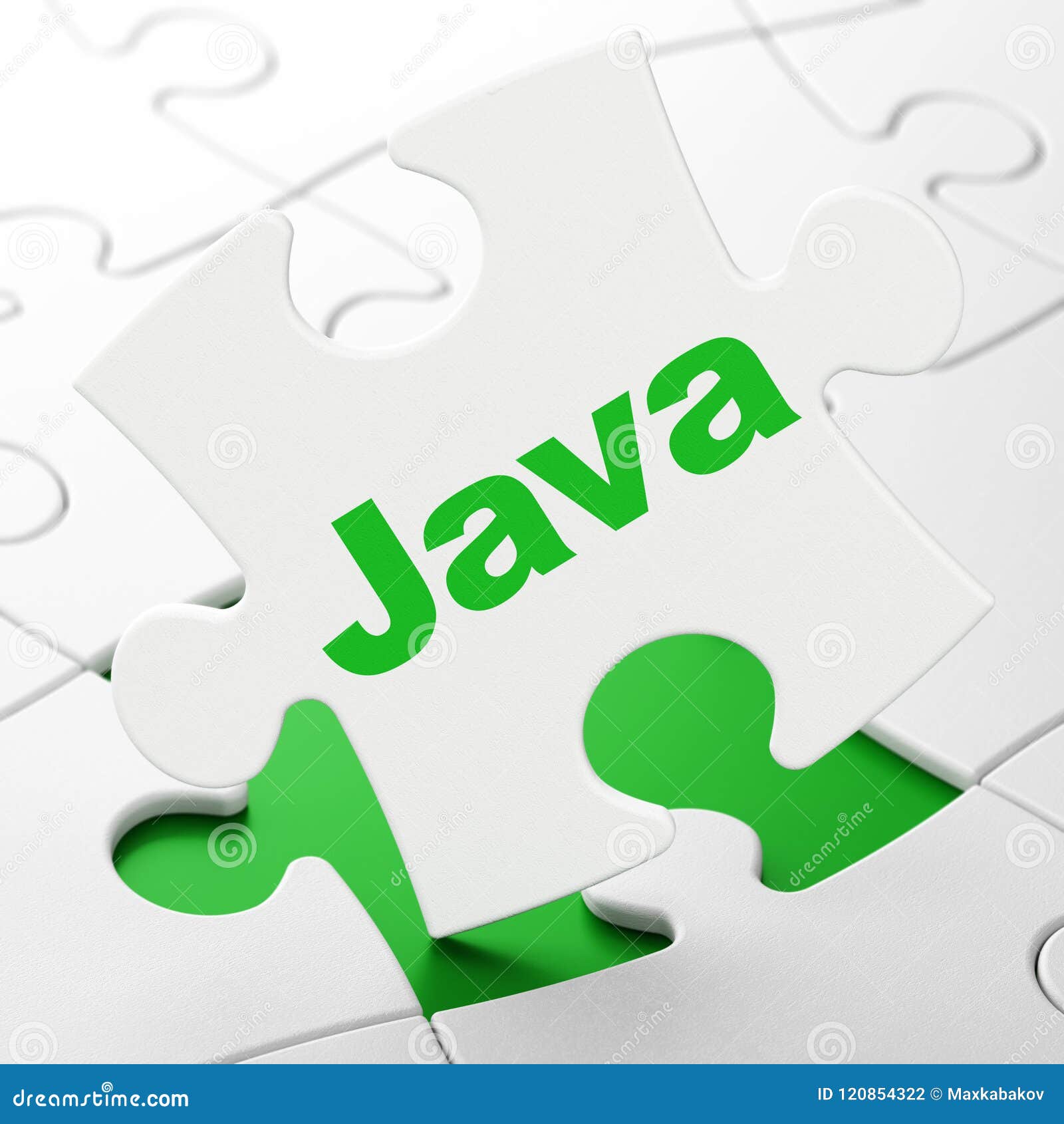 Programming Concept: Java on Puzzle Background Stock Illustration ...
