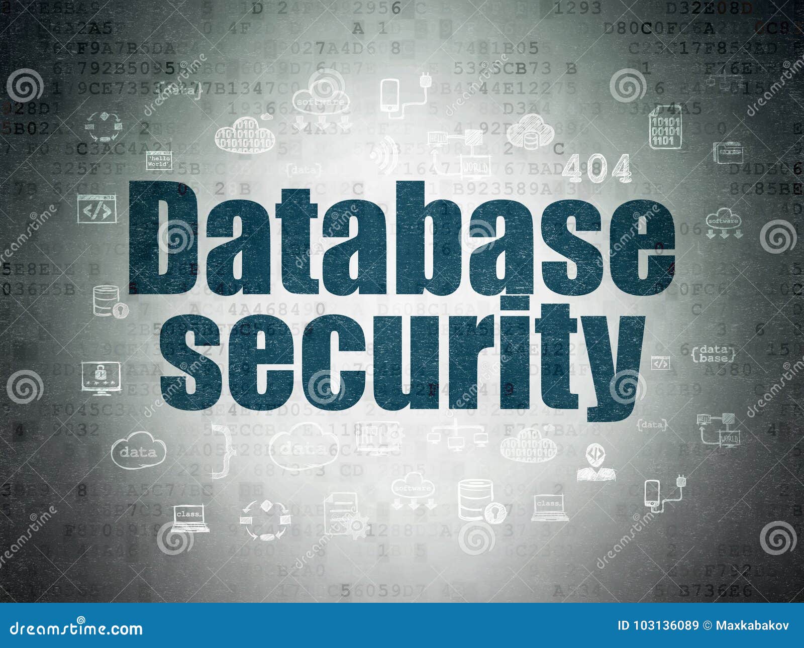 Programming Concept: Database Security on Digital Data Paper Background ...