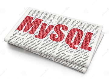Programming Concept: MySQL on Newspaper Background Stock Illustration ...