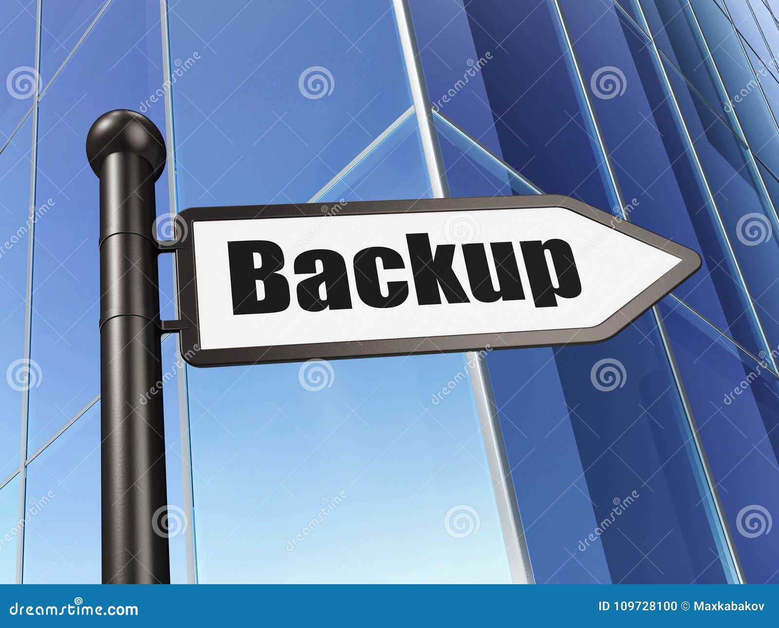 Programming Concept: Sign Backup on Building Background Stock ...
