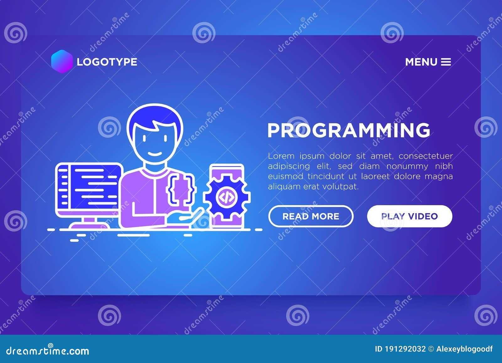 Programming Concept With Thin Line Icons Developer Is Coding Program App Testing And
