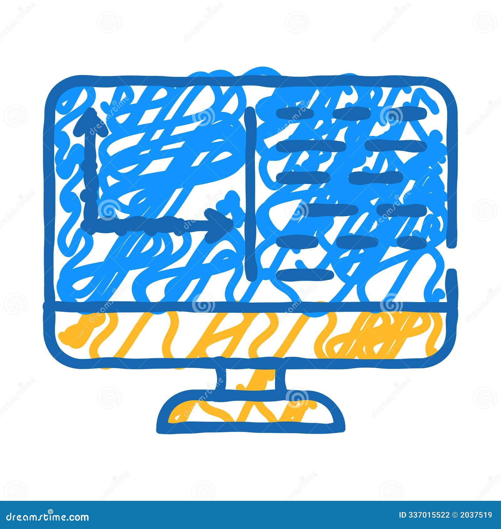 Programming Data Science Icon Doodle Illustration Stock Illustration ...