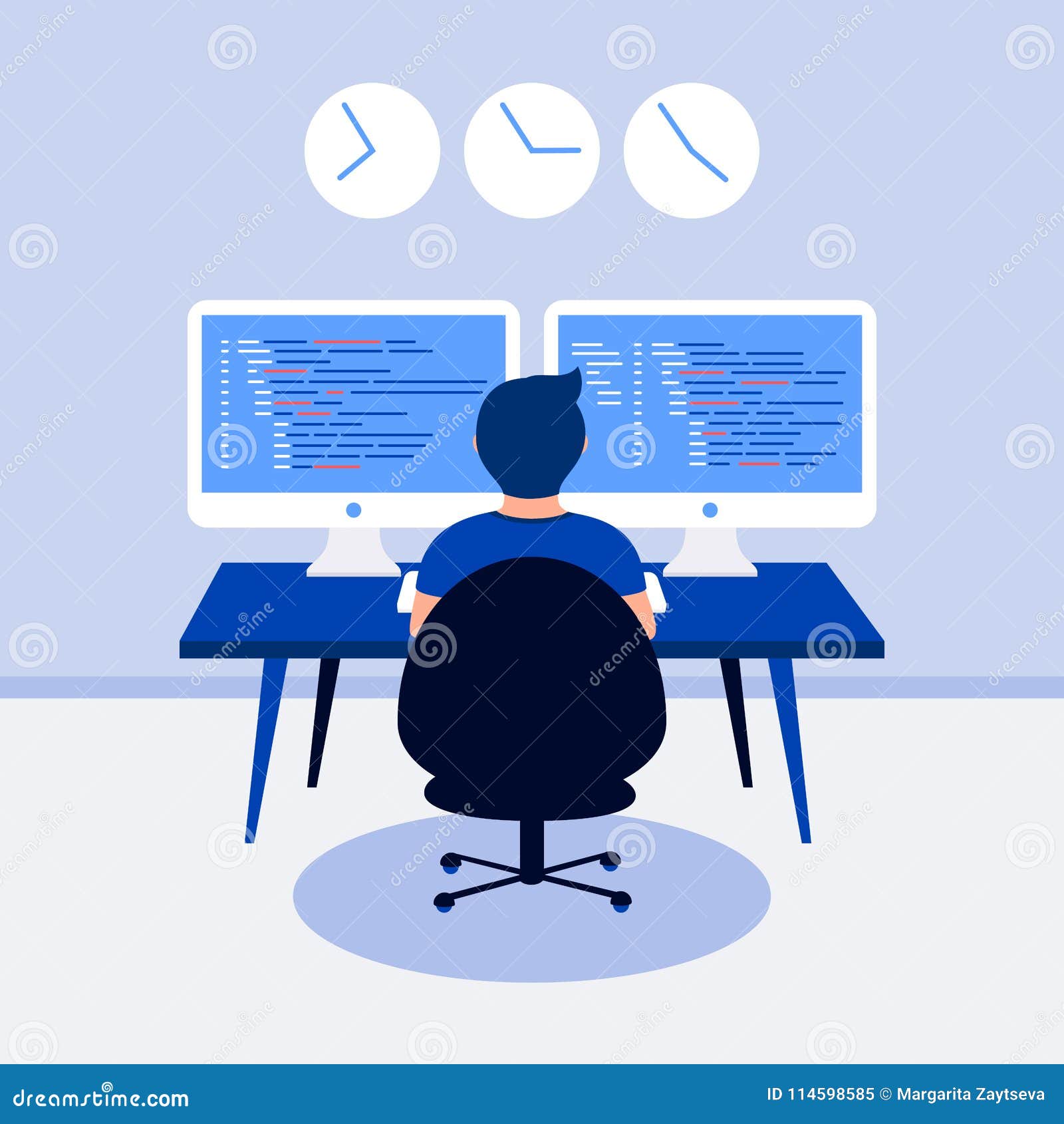 Programming Design Concept. Stock Vector - Illustration of programmer ...