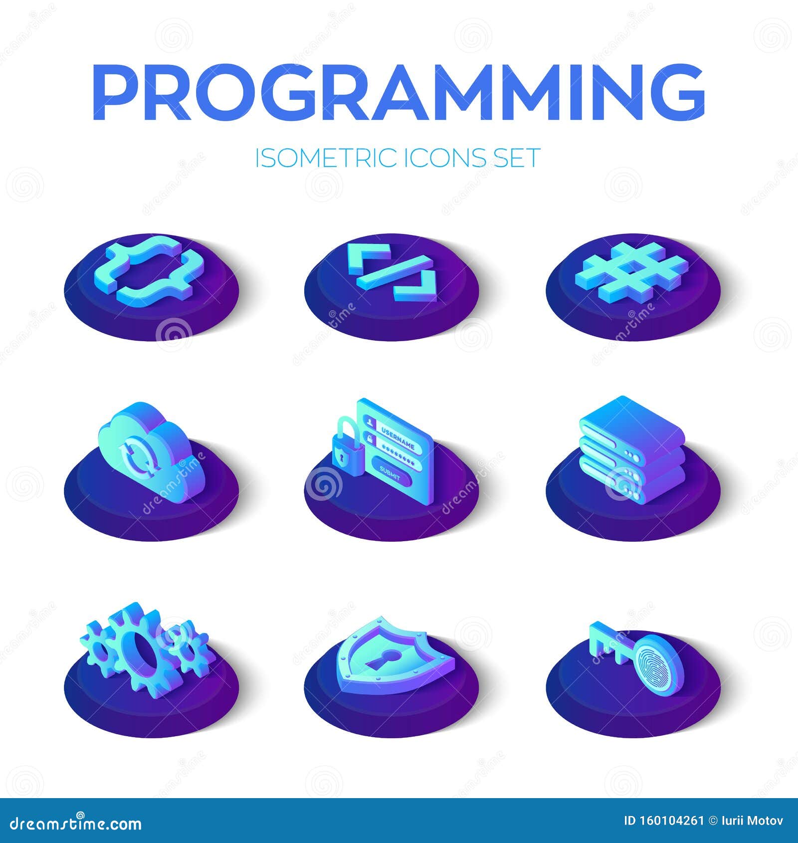 Programming and Development Icons Set. 3D Isometric Software ... Programming and Development Icons Set. 3D Isometric Software ...
