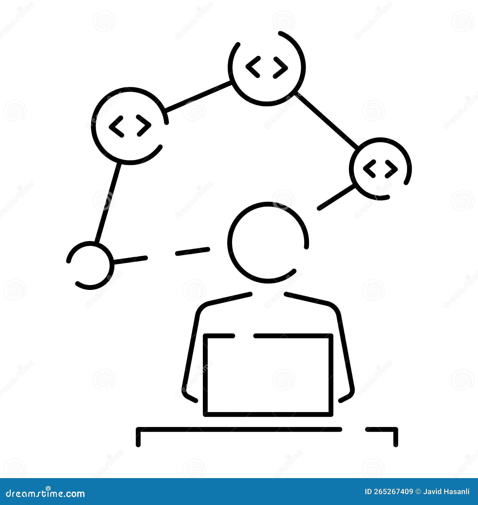 Programming and Development Related Vector Line Icons. Web and Application Development Outline ...
