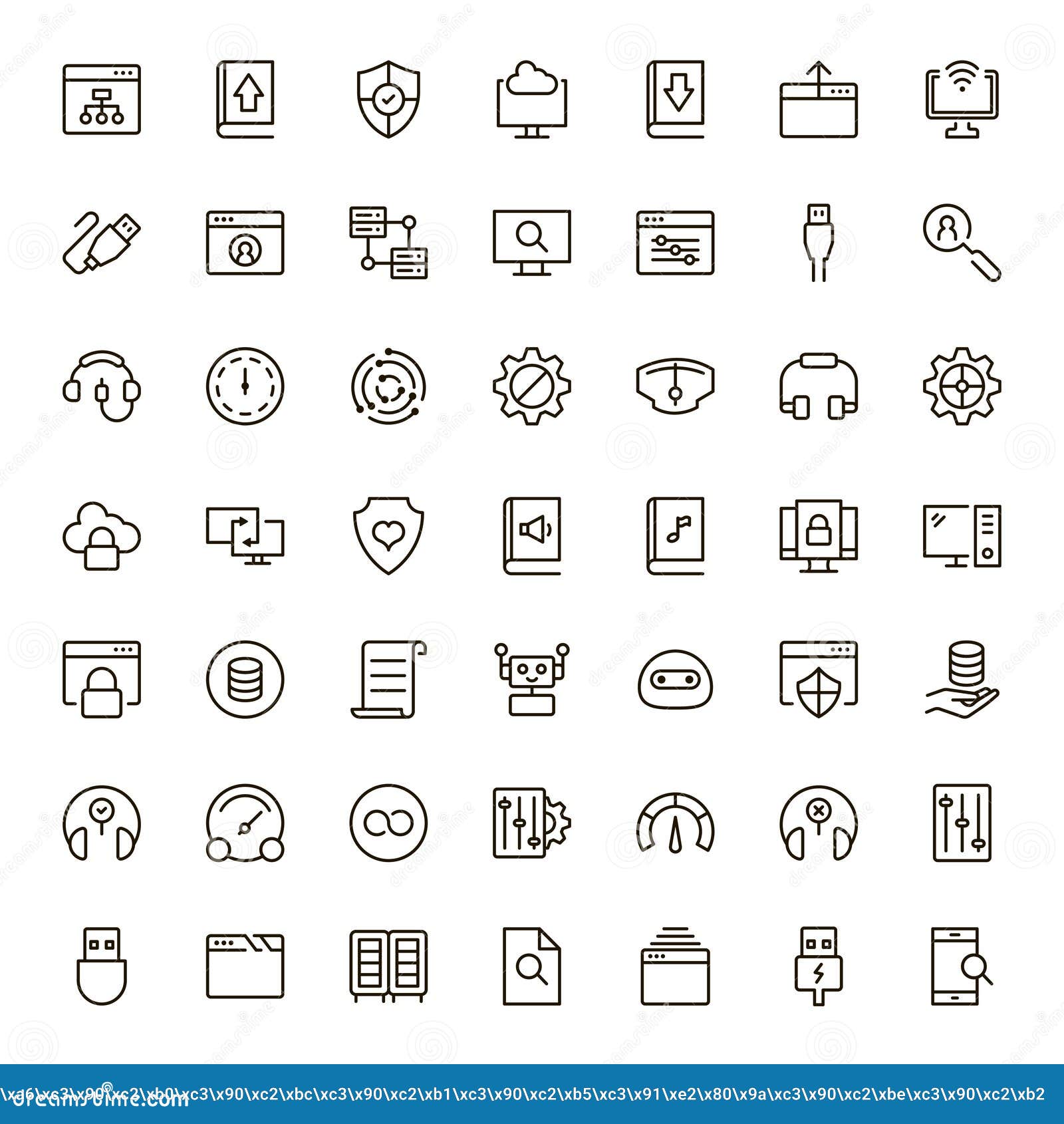 Programming icon set stock vector. Illustration of business - 114023979