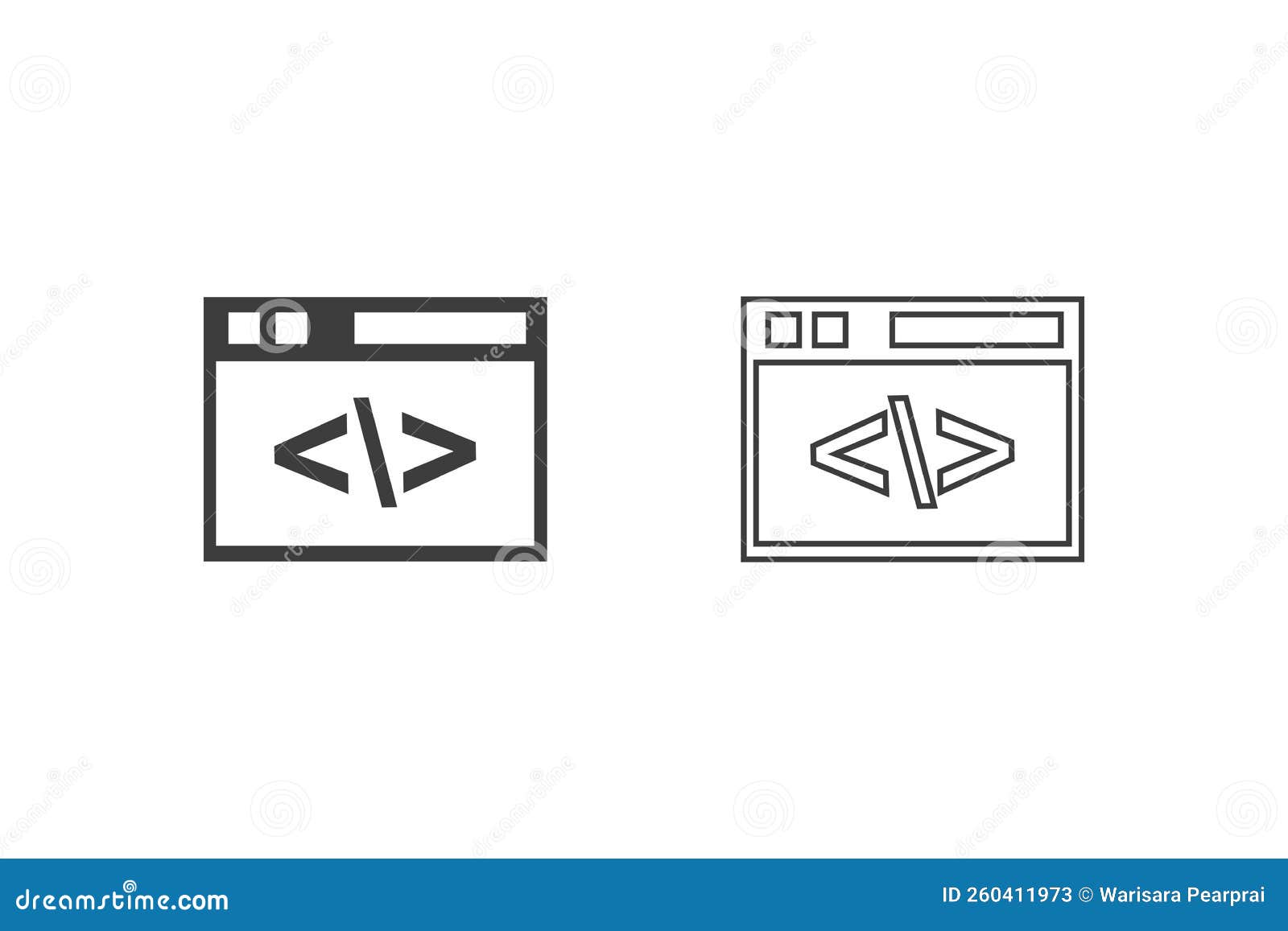 Programming Icons Flat Design or Programming Icons. 2 Style of ...