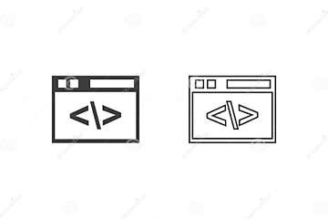Programming Icons Flat Design or Programming Icons. 2 Style of ...