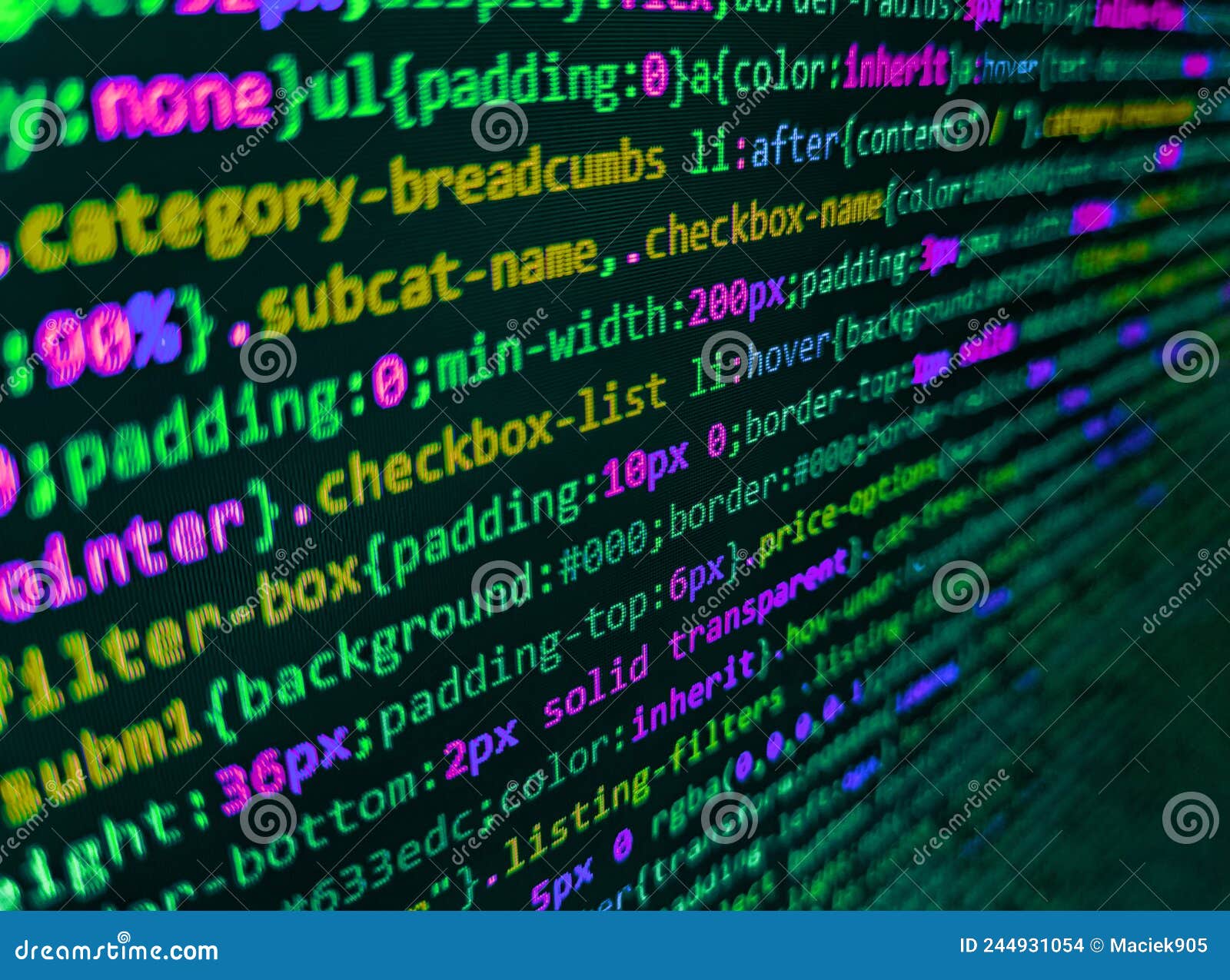 Programming of Internet Website. Internet Connection Stream Flow Concept. Programmer Working in ...