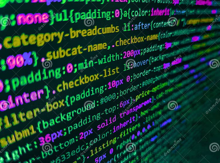 Programming of Internet Website. Internet Connection Stream Flow ...