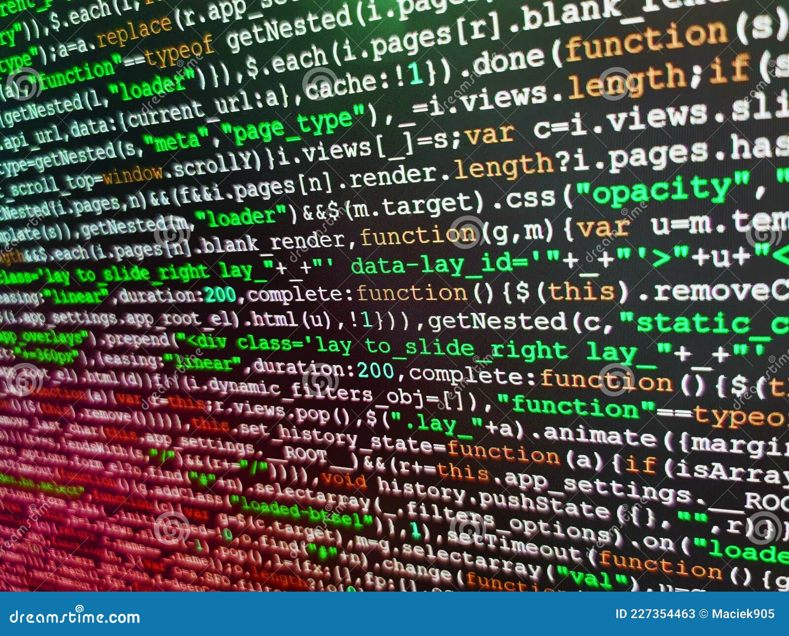 Programming Of Internet Website Real Html Code Developing Screen Writing Programming Code On