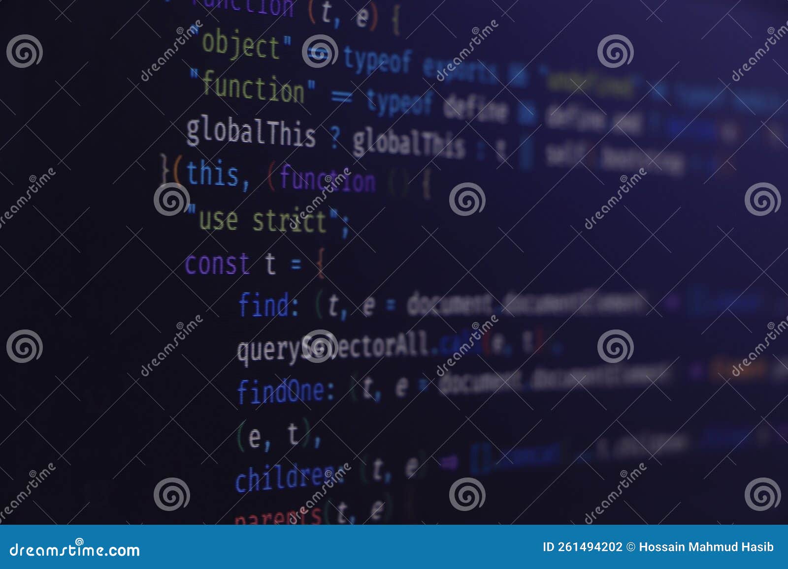 Programming Javascript On Laptop Computer Screen Program Code Php Html Css Of Site Computer