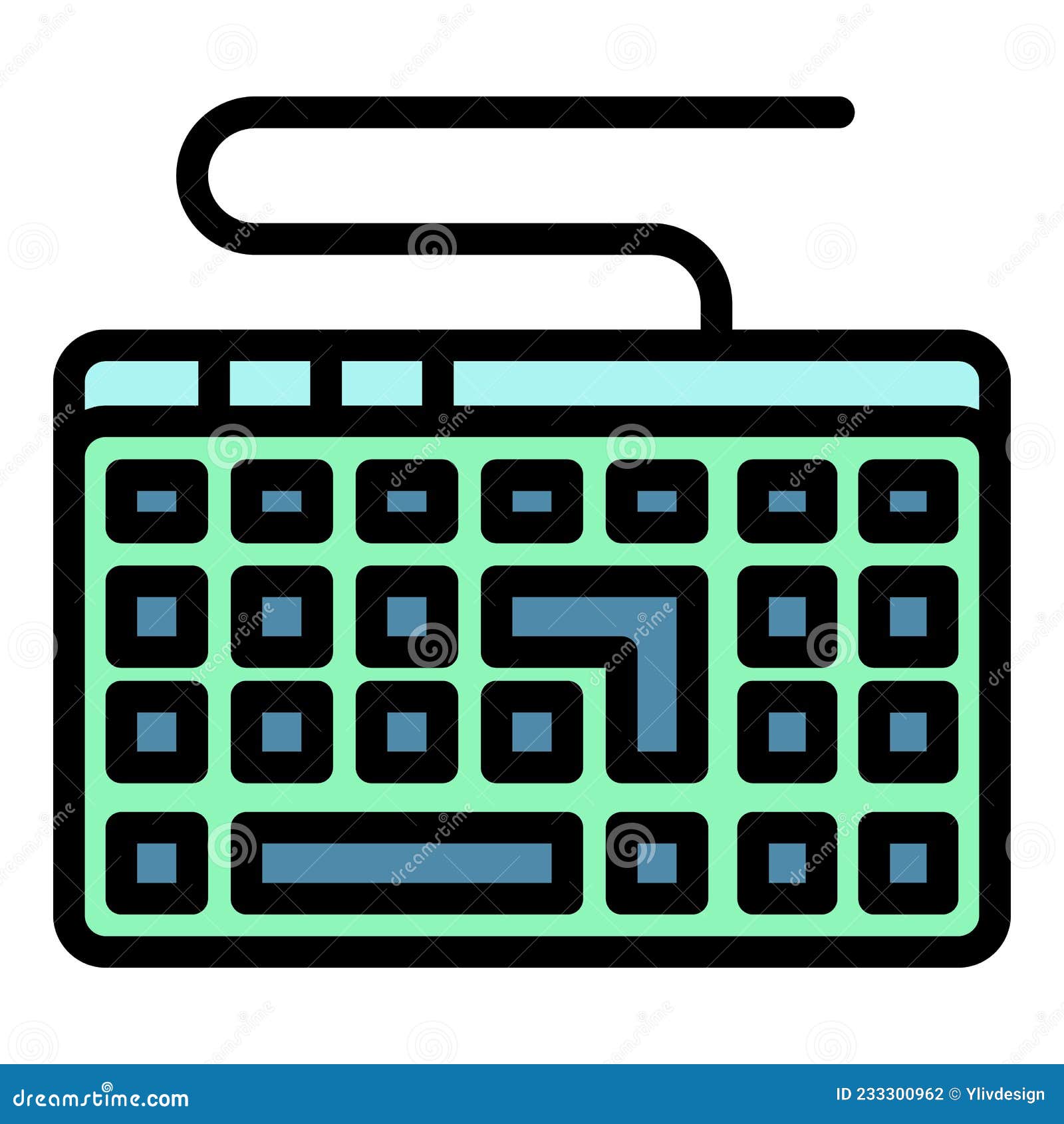 Programming Keyboard Icon Color Outline Vector Stock Vector Illustration Of Coder Development