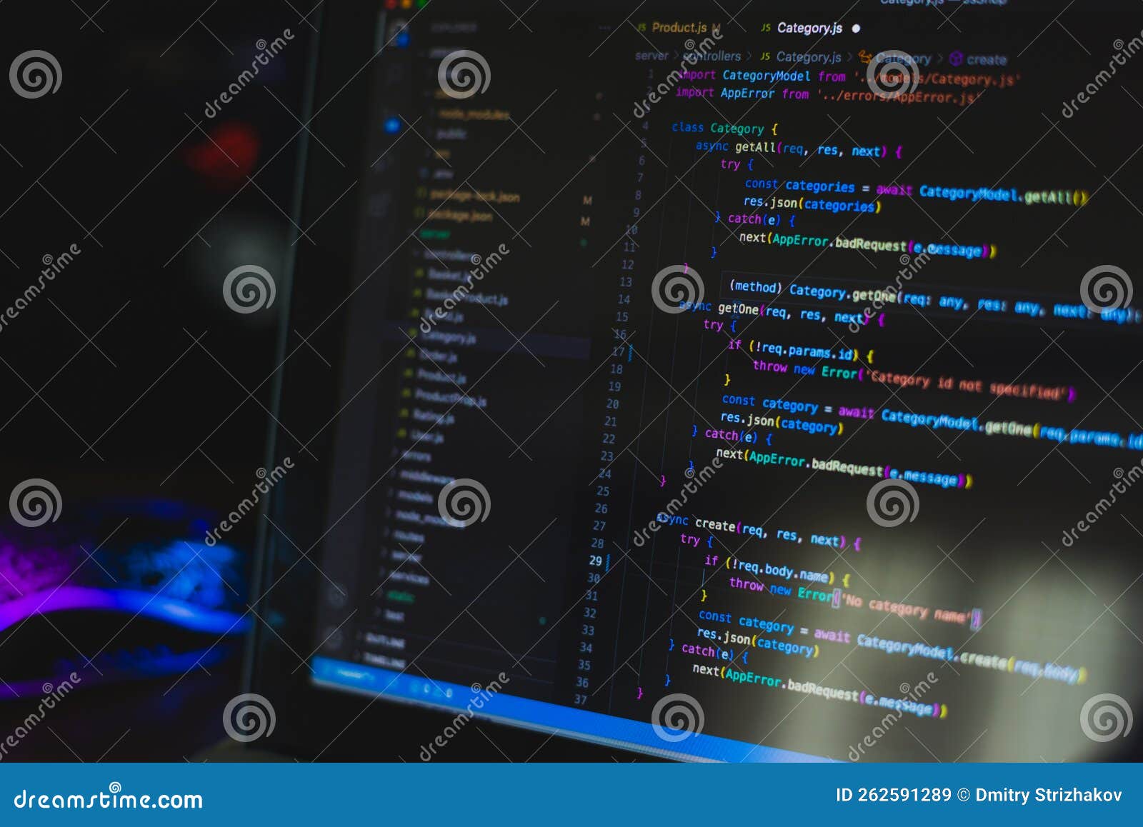 Javascript React Code Software Source Code Programming Code On Computer Screentechnology
