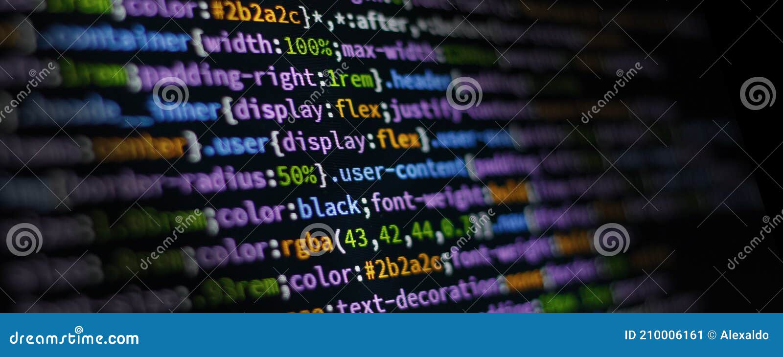 Less Programming Language Coding Banner Stock Image Image Of Business