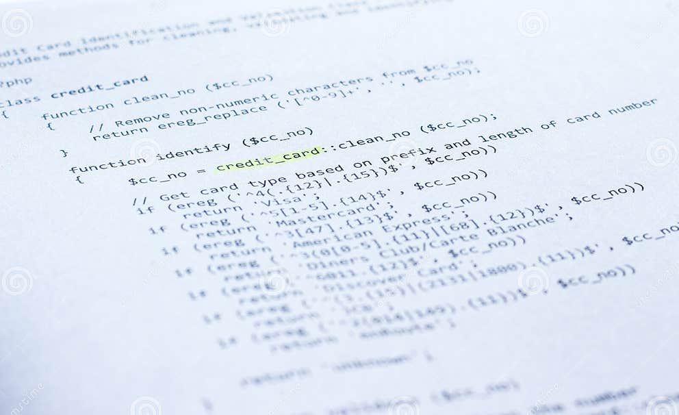 Programming Language PHP on Paper Stock Image - Image of internet, data ...